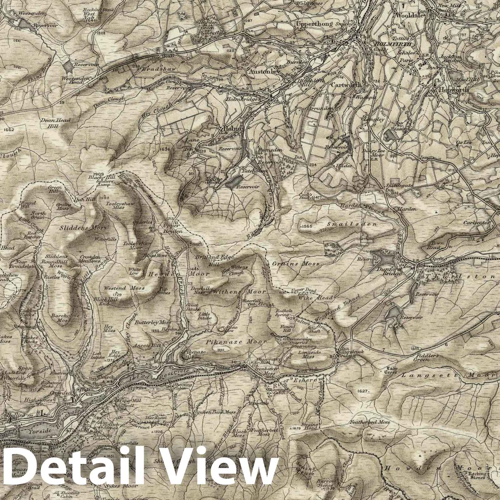 Historic Map : Ordnance Survey of England. (Revised New Series). 86 Gl ...