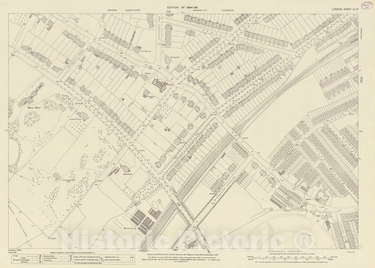 Historic Map : England , London (England), Ordnance Survey Maps, Londo ...