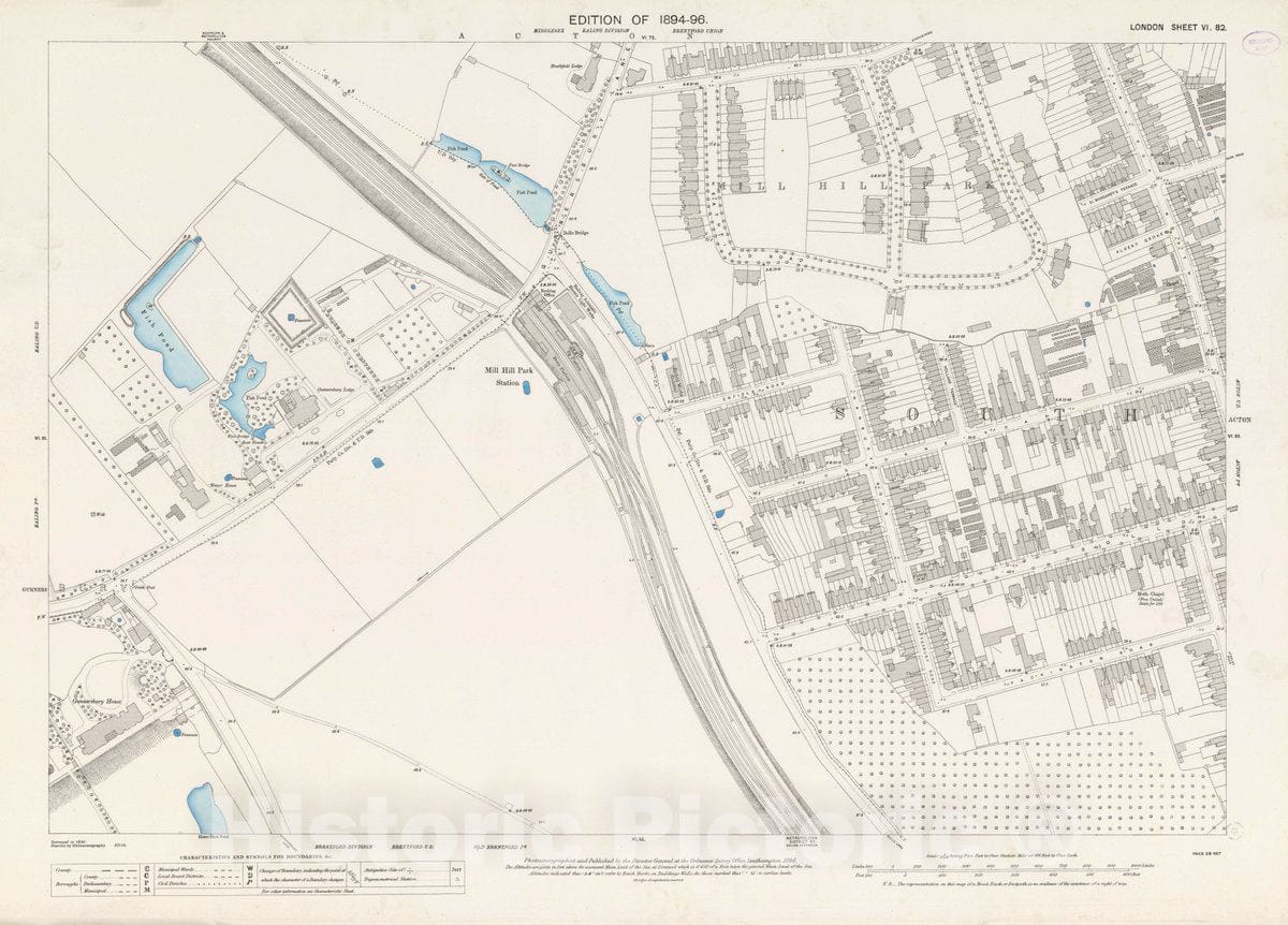Historic Wall Map : England , London (England), Ordnance Survey Maps ...