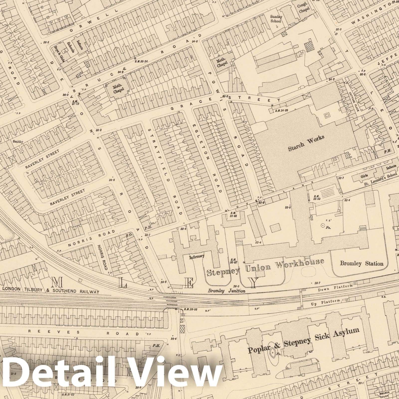 Historic Map : Ordnance Survey Maps, London, Five feet to The Mile. Lo ...