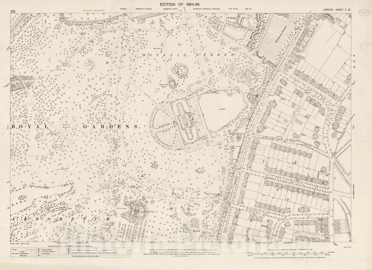 Historic Map : Ordnance Survey Maps, London, Five feet to The Mile. Lo ...