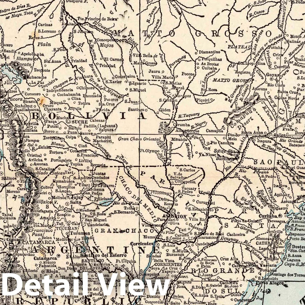 Historic Map : 1893 South America. The Columbian World's Fair atlas, P ...