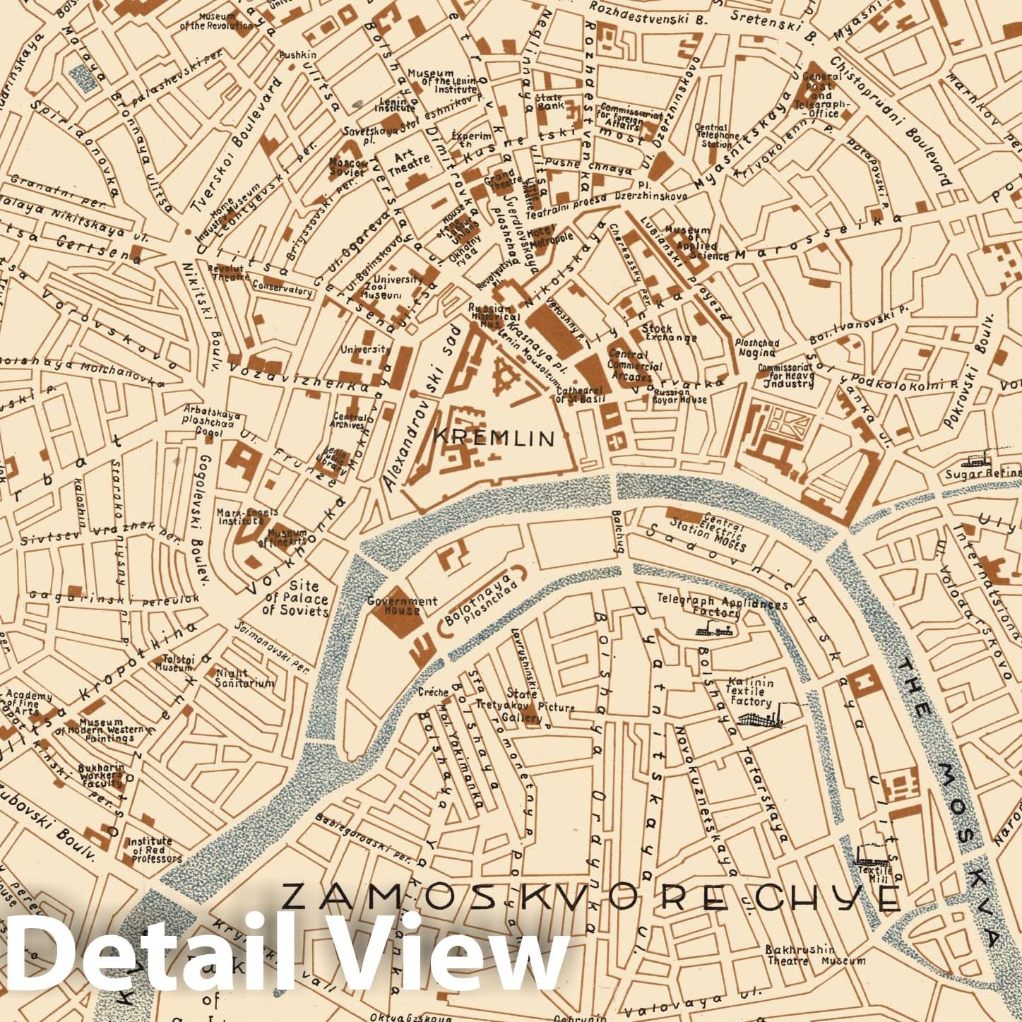 Historic Map - Intourist's Pocket Guide to The Soviet Union. Maps of M ...