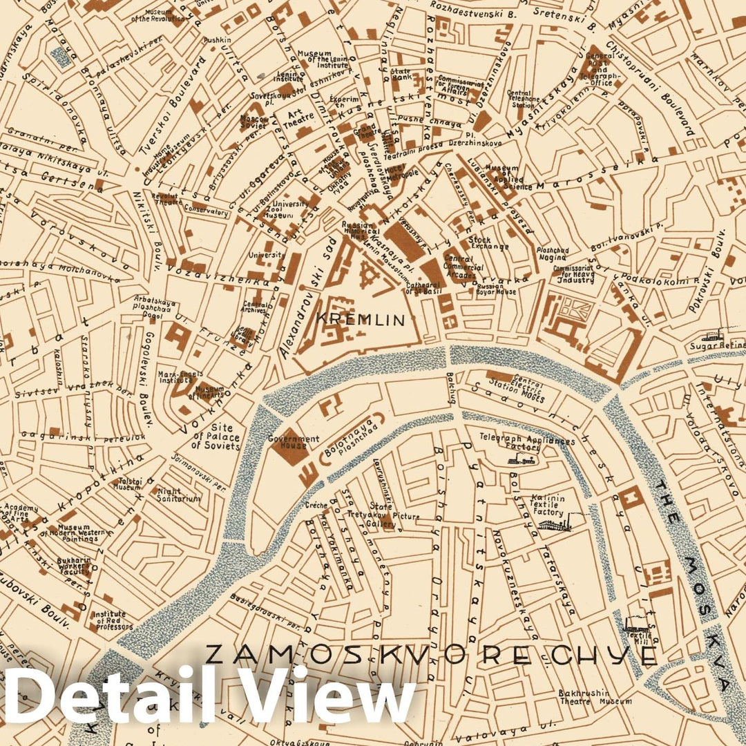 Historic Map - Intourist's Pocket Guide to The Soviet Union. Maps of M ...