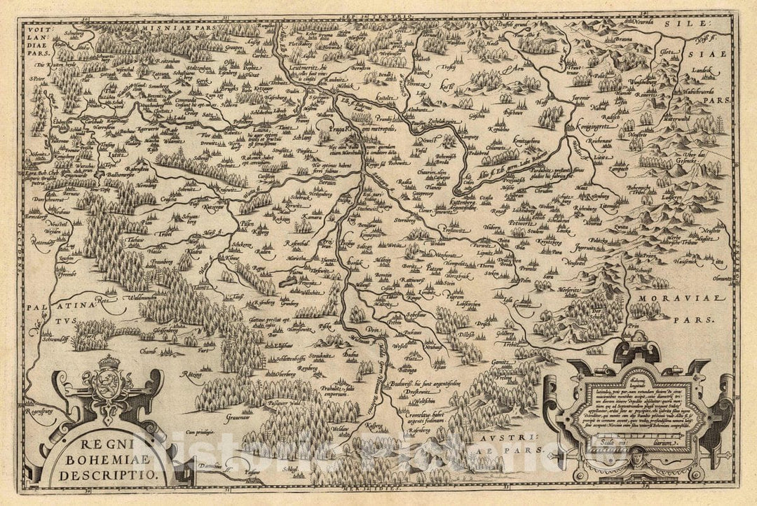 Historic Map : Germany, Bohemia, Germany Regni Bohemiae Descriptio. Cu ...