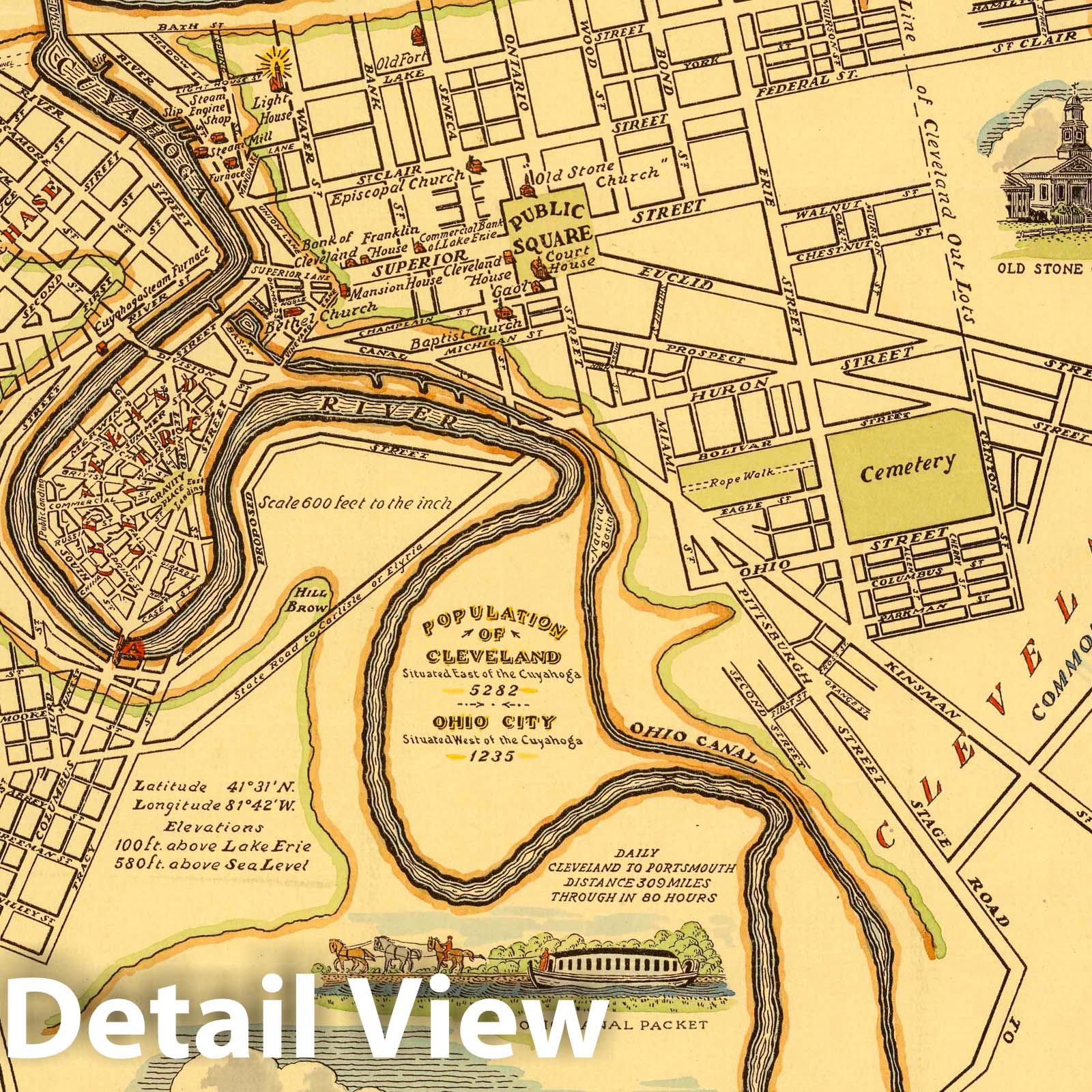 Historic Map : Cleveland - 1836, 1937 Pictorial Map - Vintage Wall Art ...