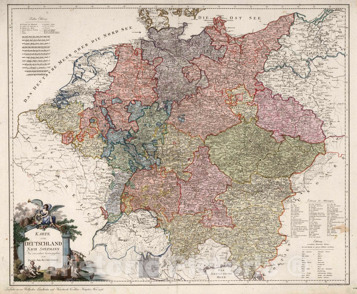 Historic Map : Germany, XVIII. Karte von der Deutschland, 1796 Atlas ...