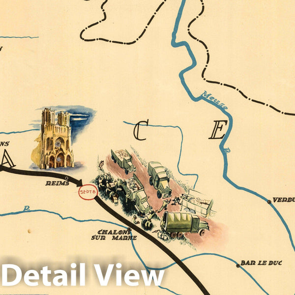 Historic Map : to Belgium and Back with The 79th Infantry Division, 31 ...