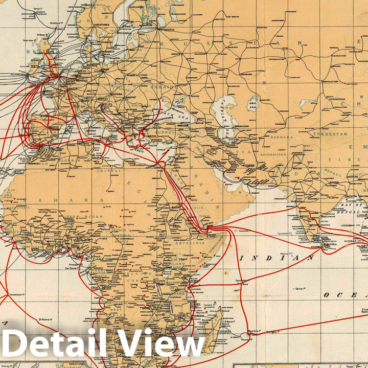 Historic Wall Map : 1922 Via Eastern : The Eastern and Associated Tele ...
