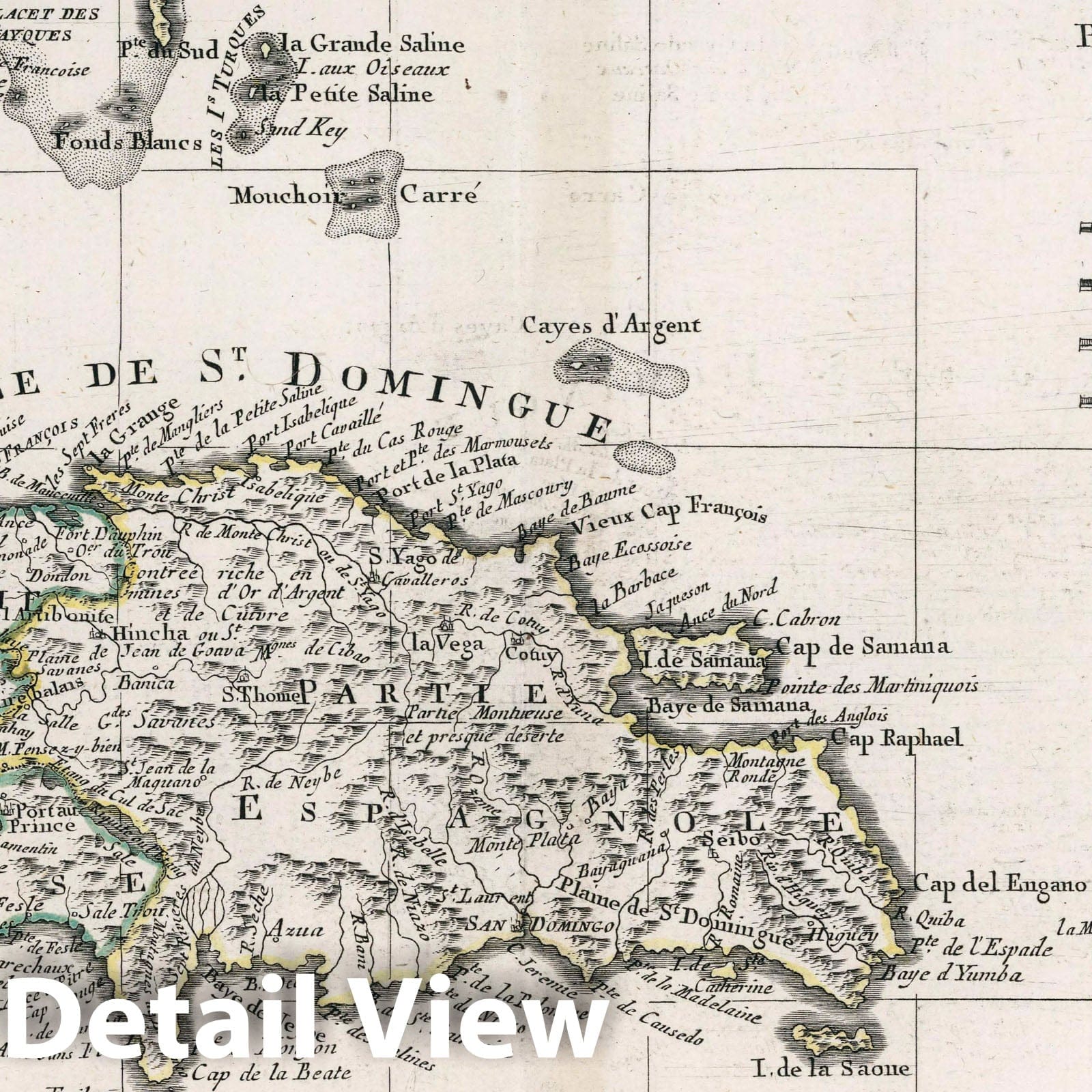 Historic Wall Map : Dominican Republic, Carte des Isles de St. Domingu ...