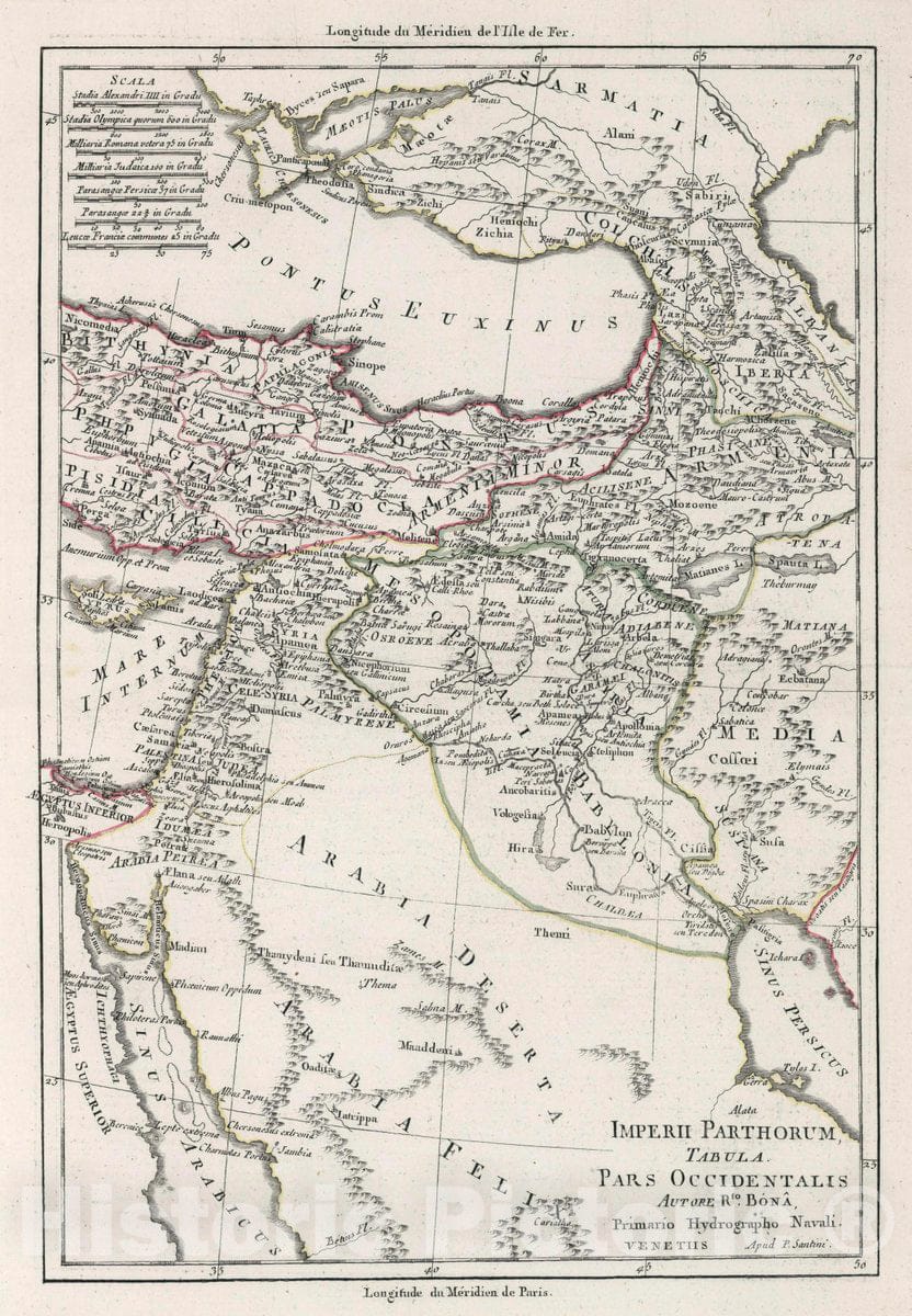 Historic Map : Iran, Middle East Imperii Parthorum Tabula. Pars Occide ...