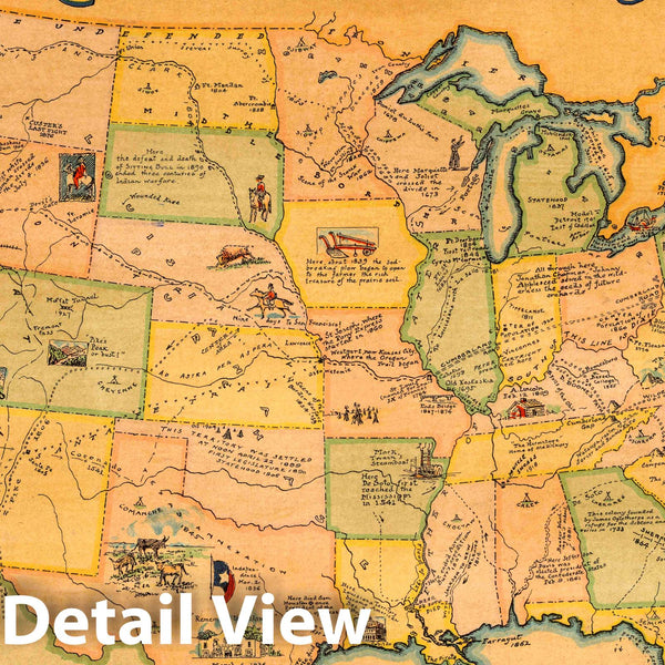 Historic Map : Map of America's Making, A Chart of Places and Events ...