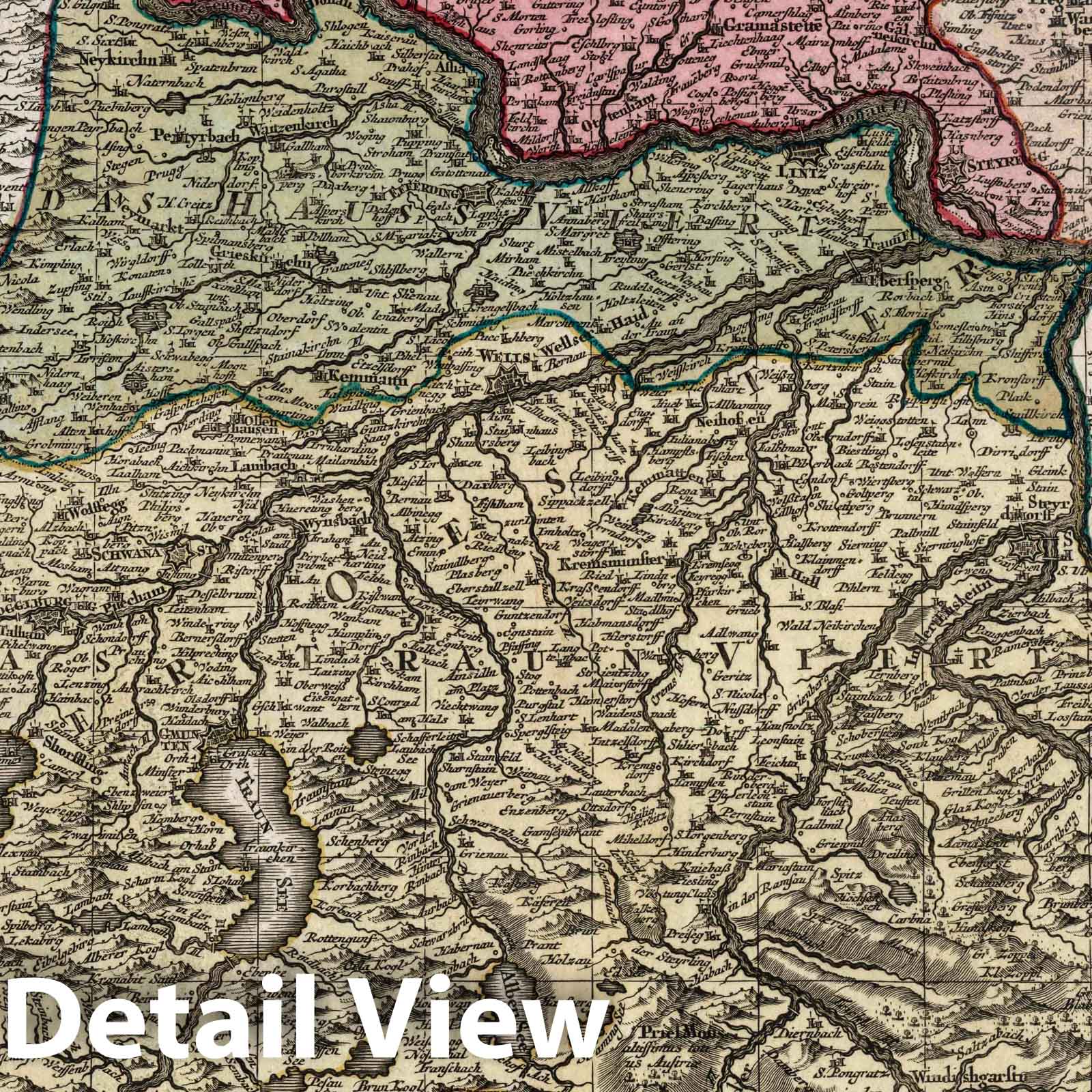 Historic Wall Map : Austria, 20. NovHistoric Mappa Archiducatus Austri ...