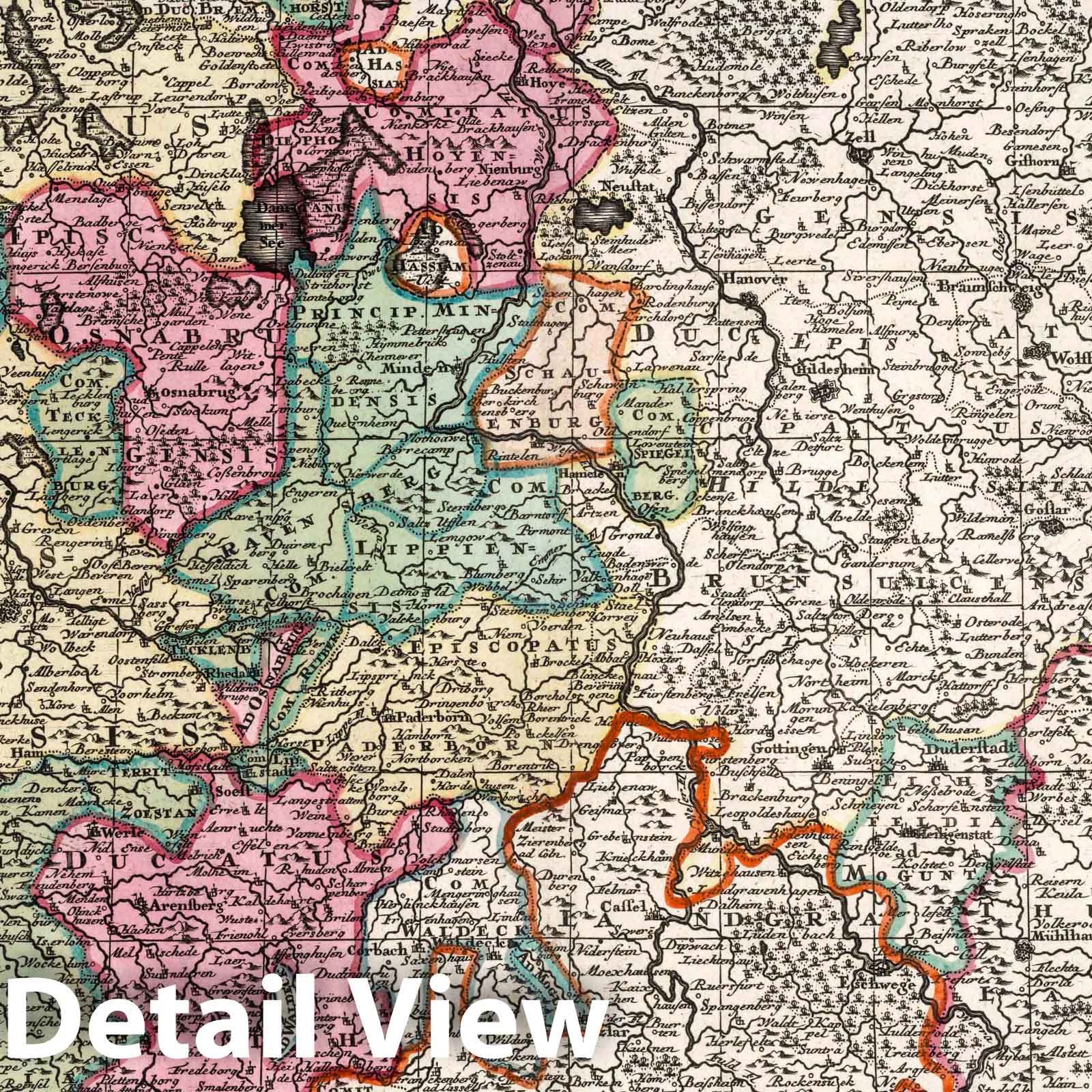 Historic Map : Westfalia , Germany 27. Circulus Westphalicus, 1729 Atl ...