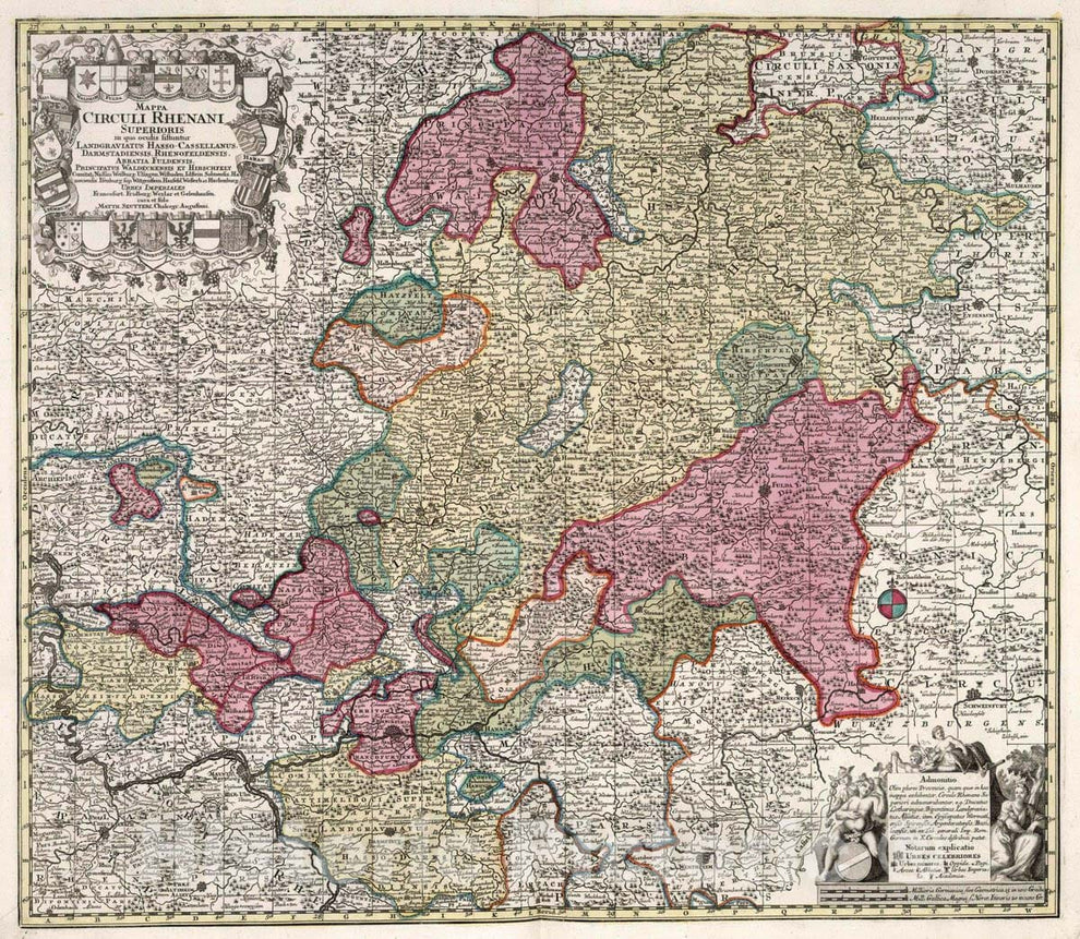Historic Map : Germany, Mappa Circuli Rhenani Superiorus, 1730 Atlas ...