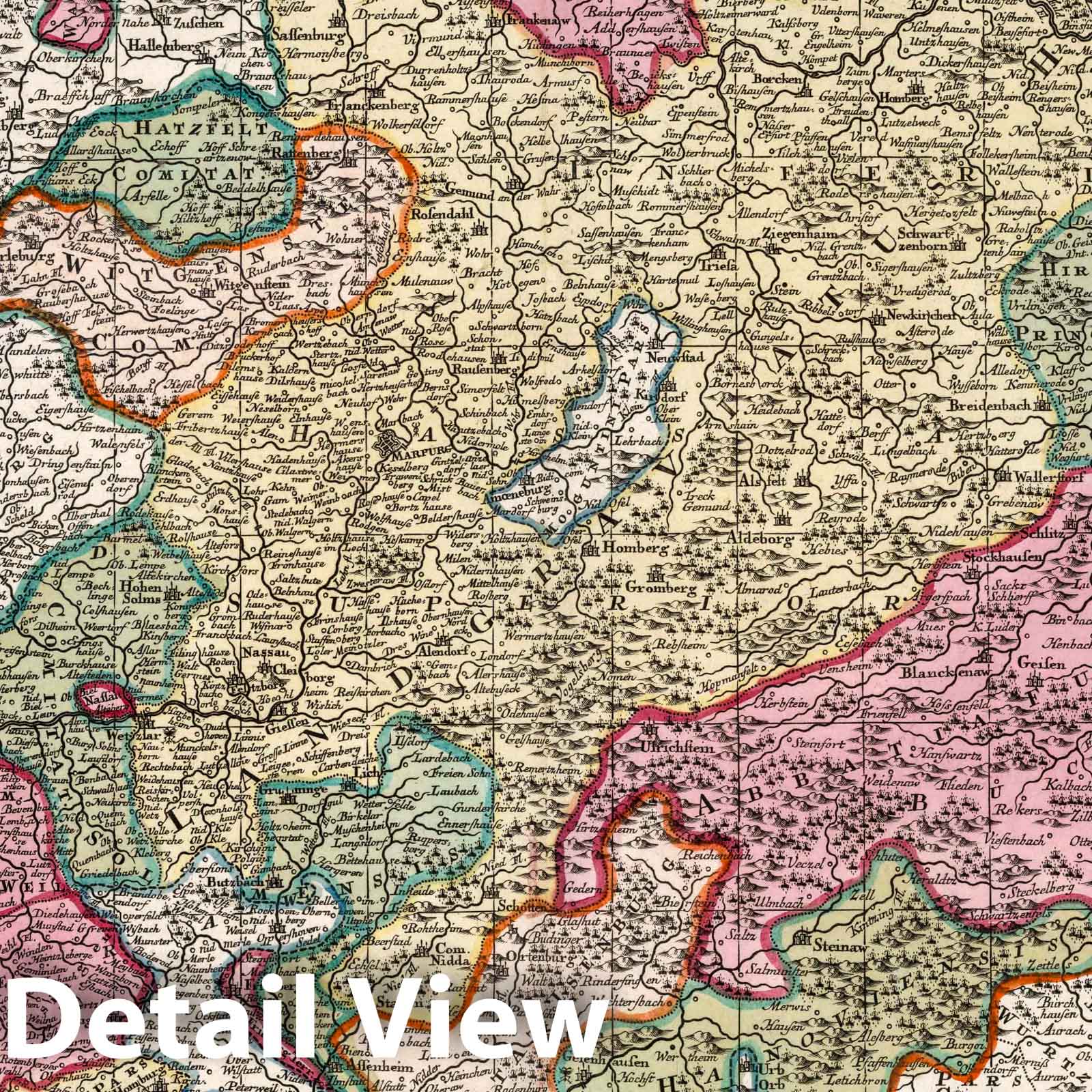 Historic Map : Germany, Mappa Circuli Rhenani Superiorus, 1730 Atlas ...