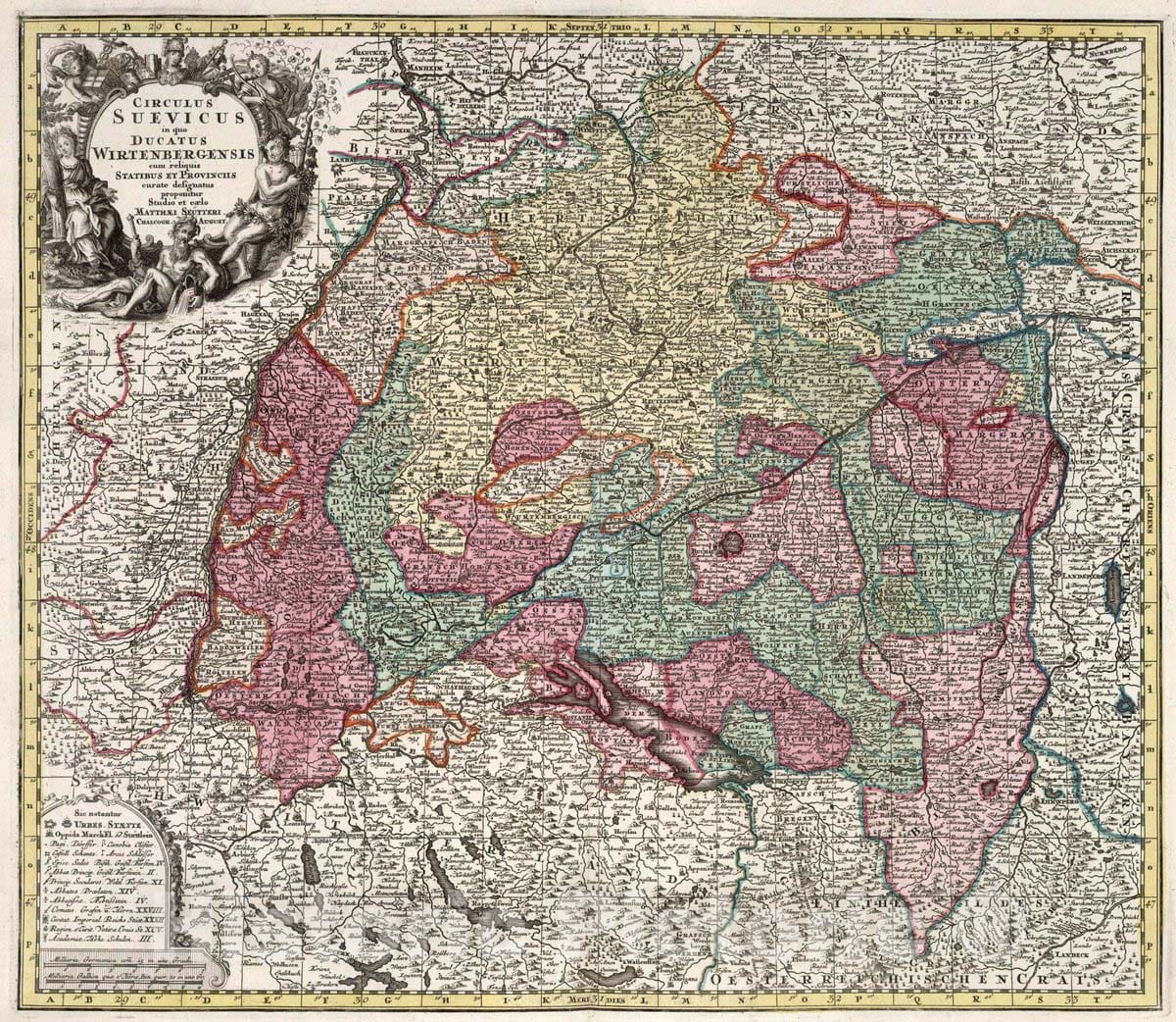 Historic Map : Germany, Circulus Suevicus in quo Ducatus Wirtenbergens ...