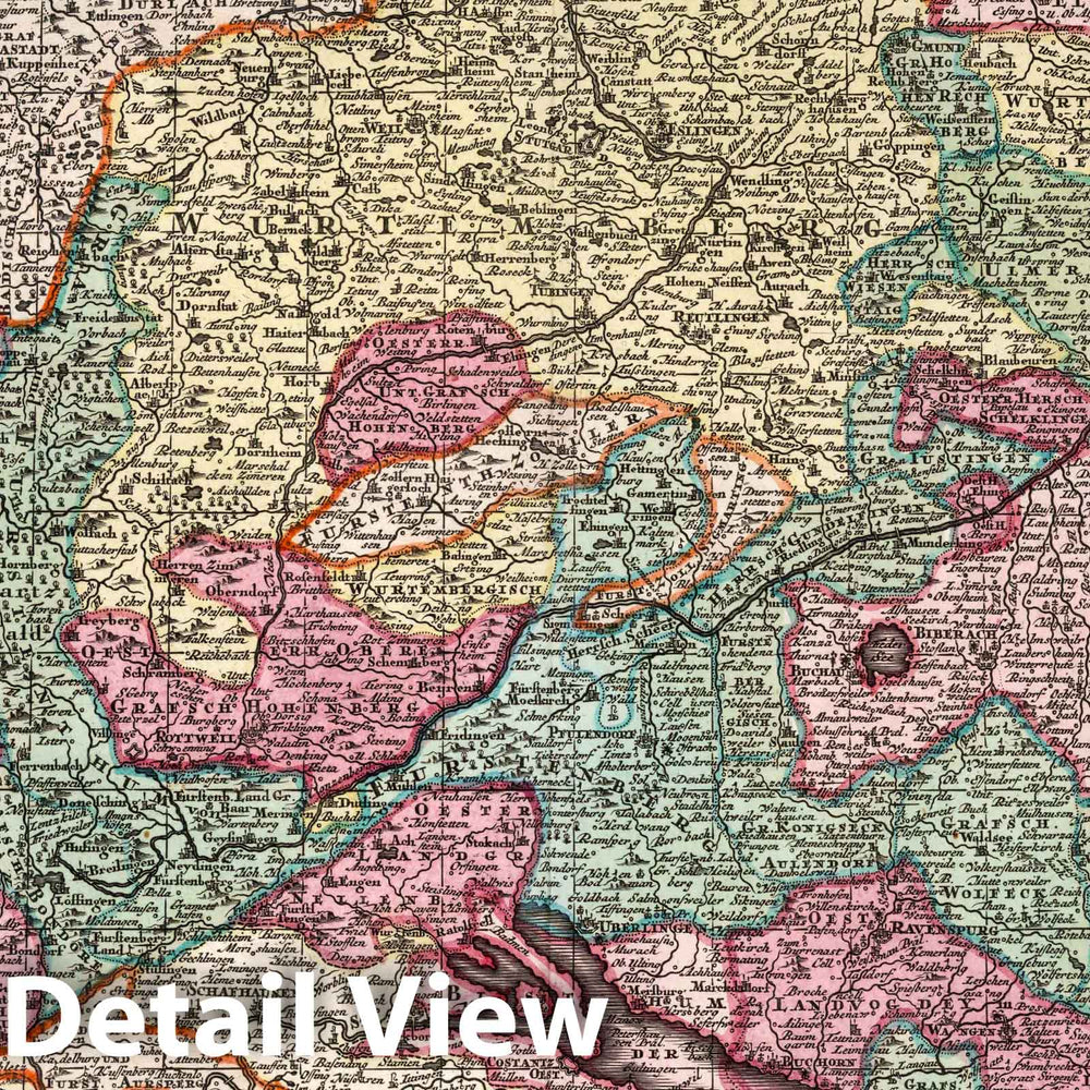 Historic Map : Germany, Circulus Suevicus in quo Ducatus Wirtenbergens ...