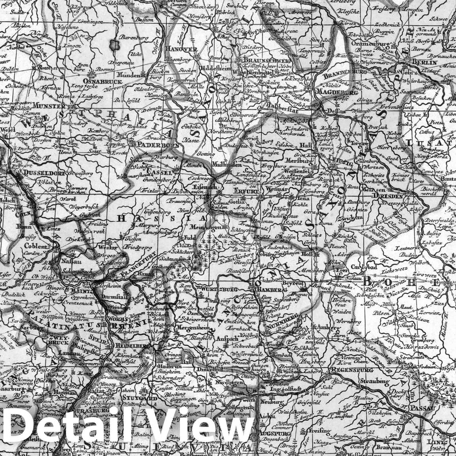 Historic Map : Germany, 50. Postarum Germanium, 1729 Atlas , Vintage W ...