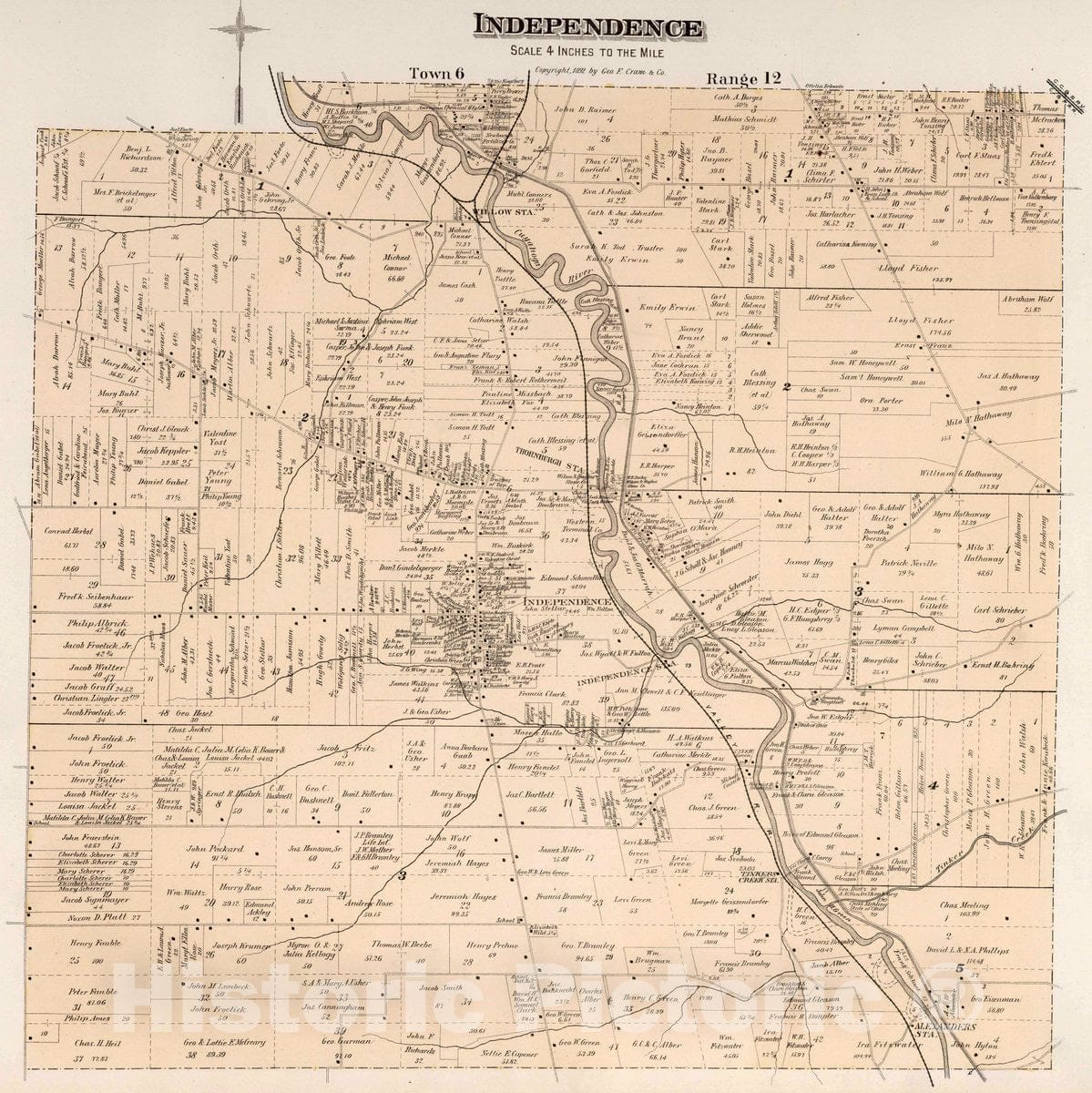 Historic Map : Independence, 1892 Atlas - Vintage Wall Art – Historic ...