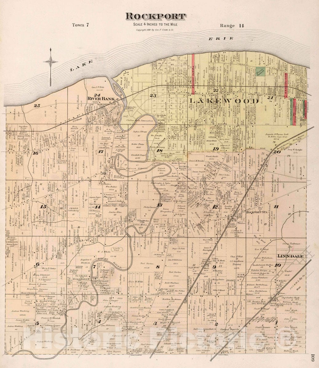 Historic Map : Rockport, 1892 Atlas - Vintage Wall Art – Historic Pictoric