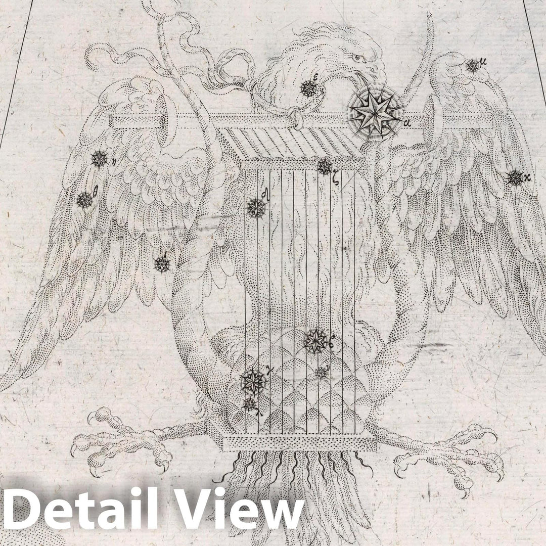 Historic Map : Constellation: Lyra, Eagle and Lyre, 1655 Celestial Atl ...
