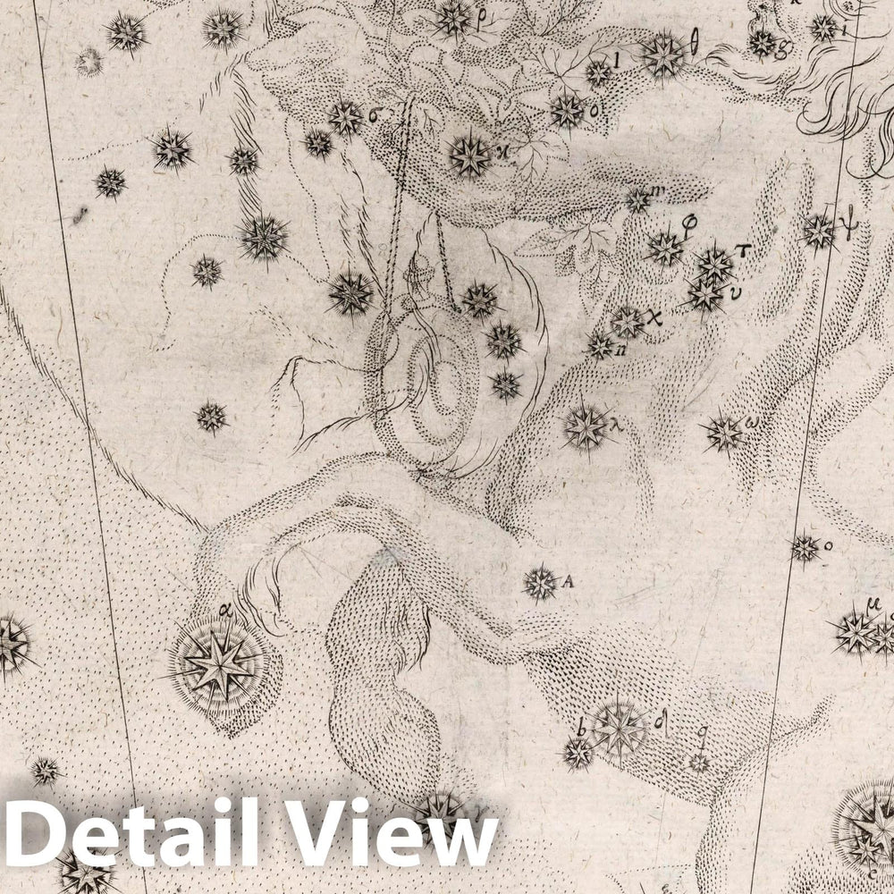 Historic Map : Constellation: Centaurus, Centaur with Spear; Lupus, Th ...