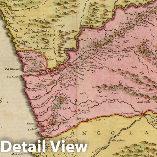 Historic Map : Congo, , Africa Atlas Maior Sive Cosmographia Blaviana ...