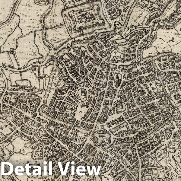 Historic Map : Gent , Belgium Vol I (15) Gandavum. (Gent), 1575 Atlas ...