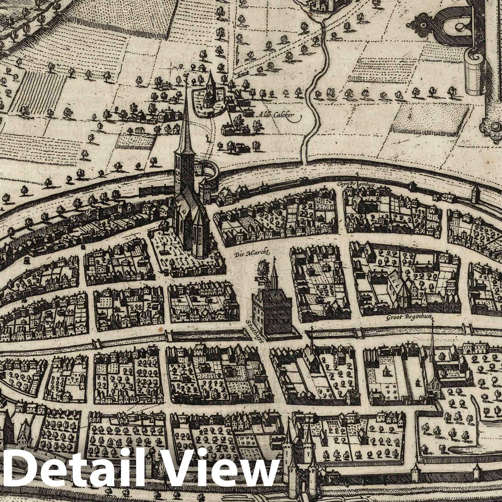 Historic Map : Kalkar , Germany, Vol II (35) Calcaria (Kalkar), 1575 A ...