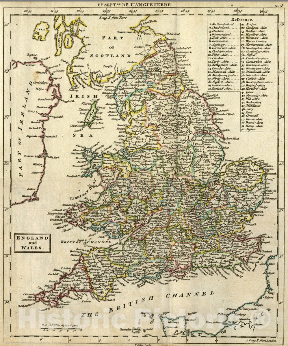 Historic Map : Composite Map: England and Wales, 1763 Atlas - Vintage ...