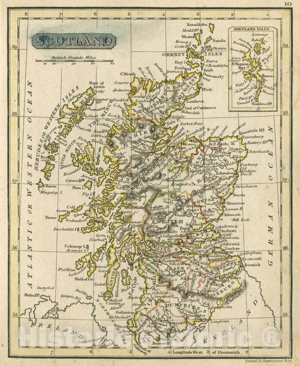 Historic Wall Map : Scotland, 1830 Atlas - Vintage Wall Art – Historic ...
