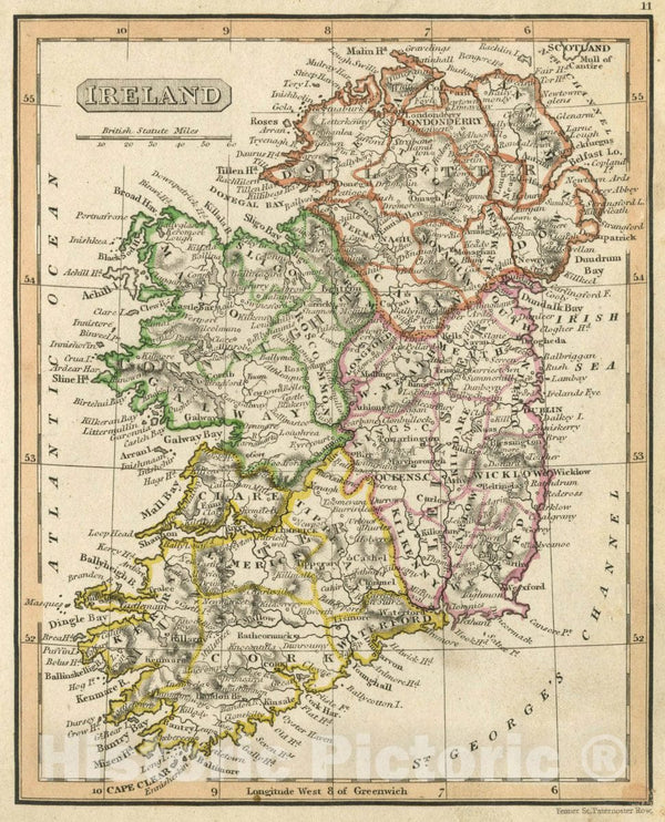 Historic Map : Ireland, 1830 Atlas - Vintage Wall Art – Historic Pictoric