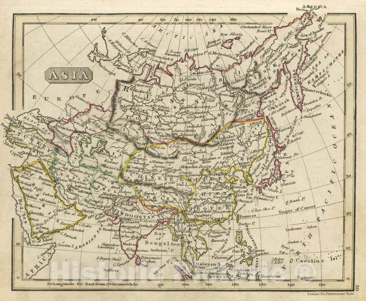 Historic Map : Asia, 1830 Atlas - Vintage Wall Art - Historic Pictoric
