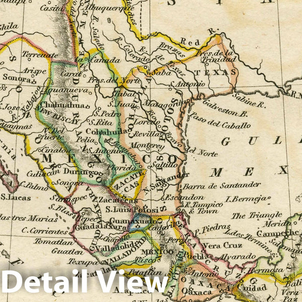 Historic Map : Mexico & Guatemala, 1830 Atlas - Vintage Wall Art ...