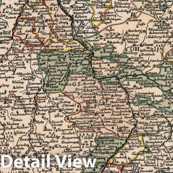 Historic Map : Germany, Rhine River Vol 1:63- Ober und Nieder Rhein, 1 ...