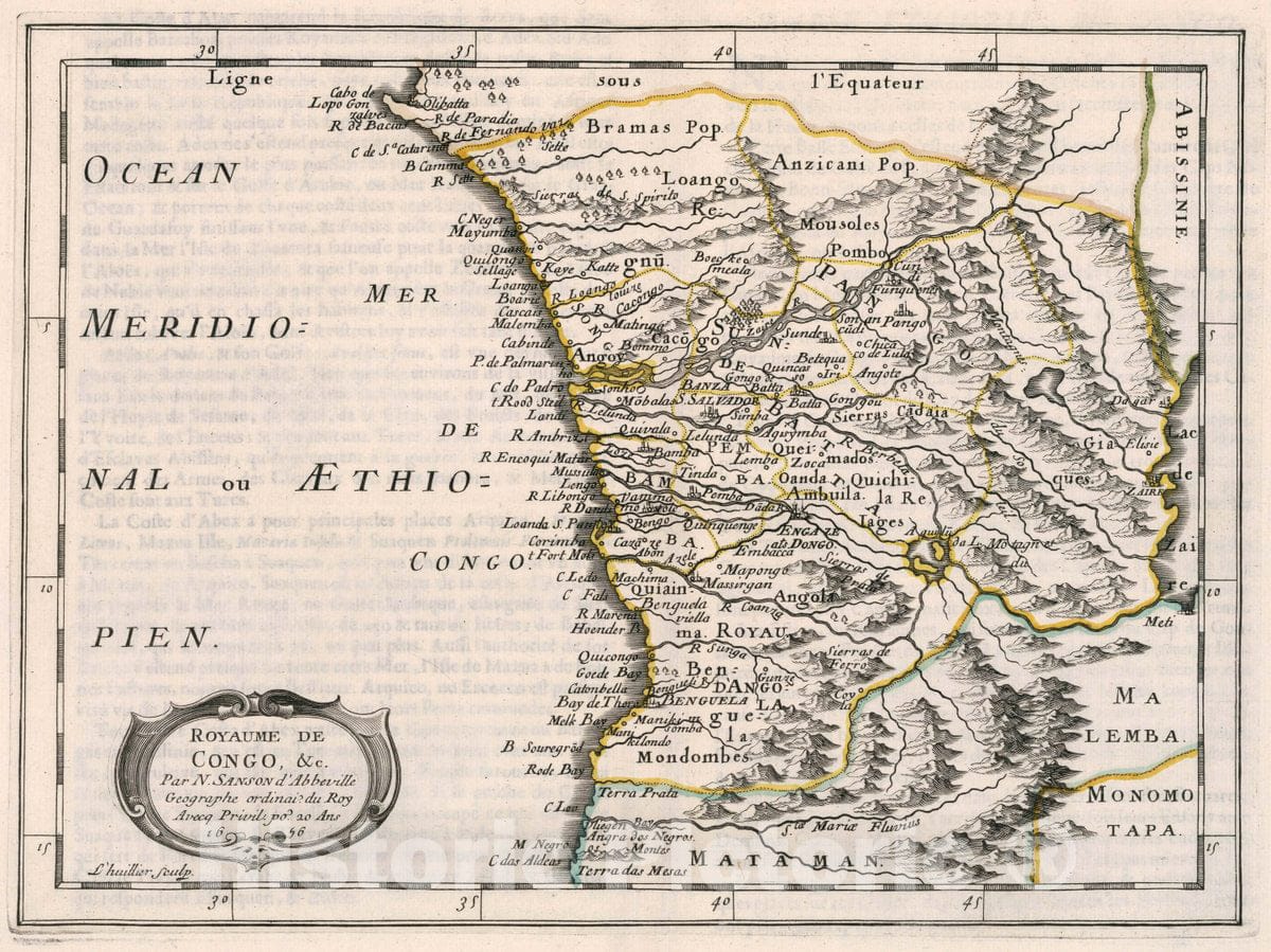 Historic Map : Congo, , Africa Royaume De Congo, L'Afriqve en plusieur ...