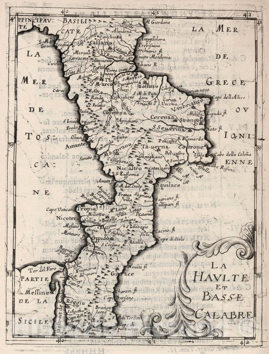 Old Map Italy Calabria Image Download Map Italy Vintage Stock Vector