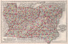Historic Map : 1874 County map of Ohio, Indiana, Illinois,Tennessee an ...