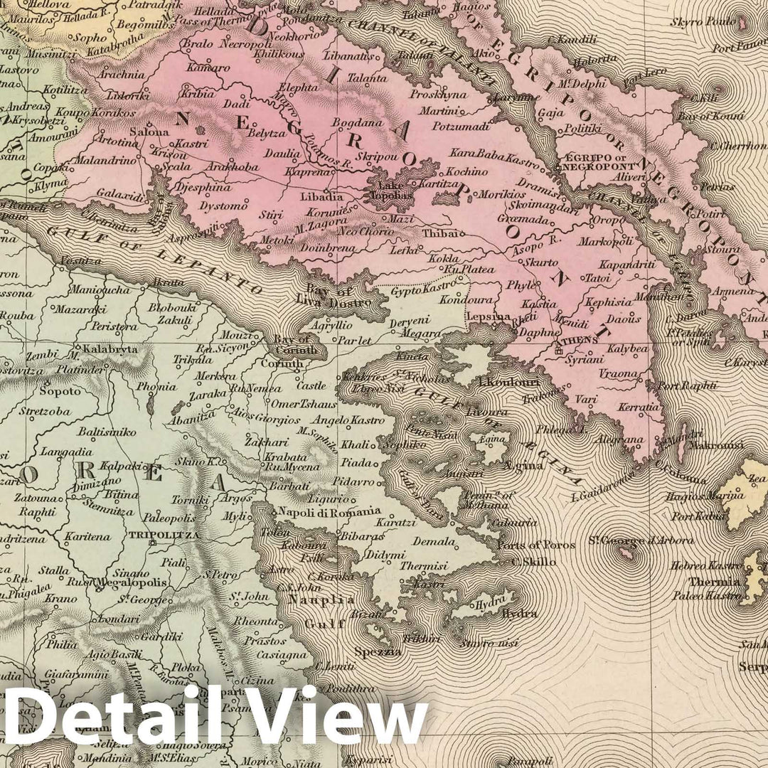 Historic Map : Greece. (Inset) Candia, 1836 Atlas - Vintage Wall Art ...