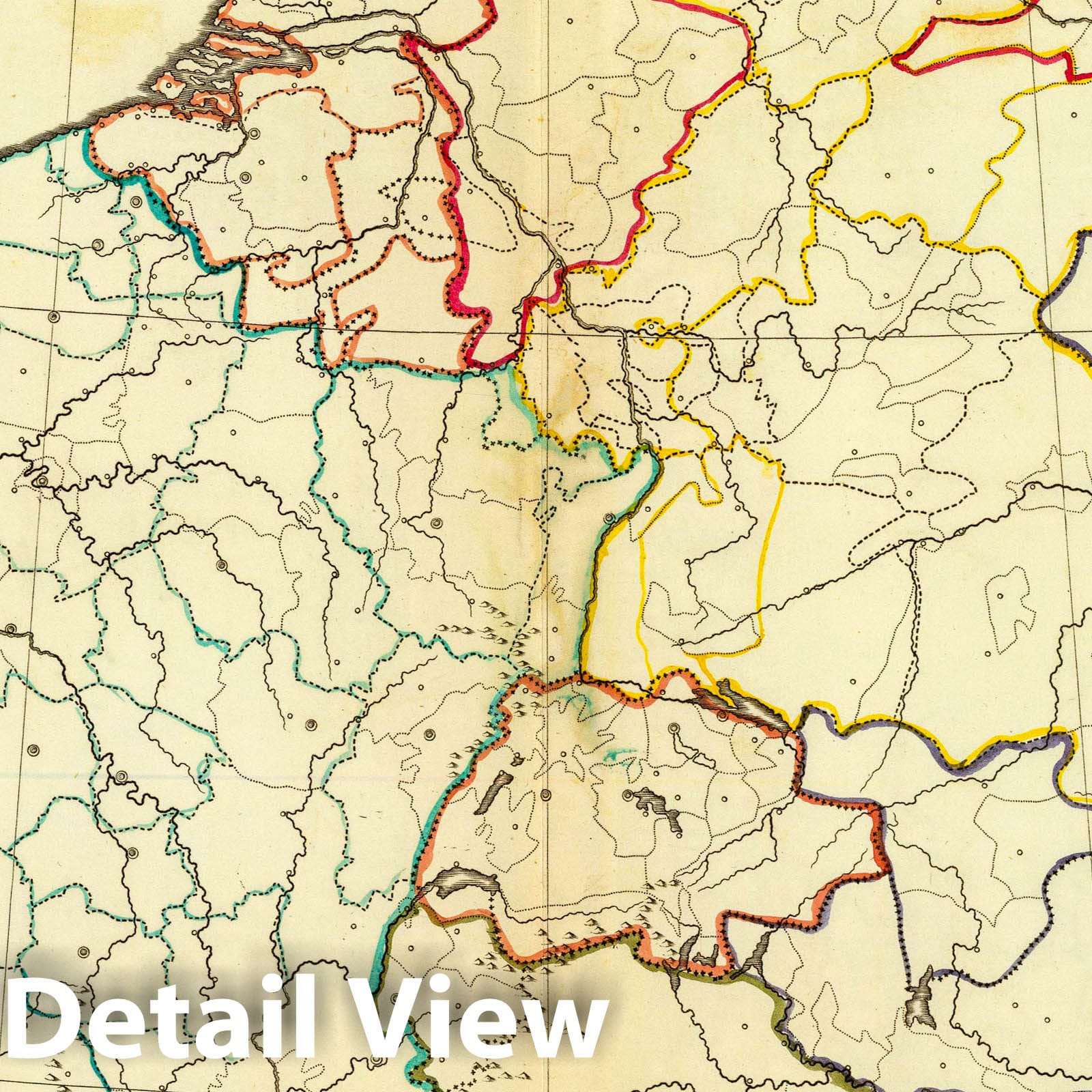Historic Map : an Outline map of The Central Part of Europe, According ...