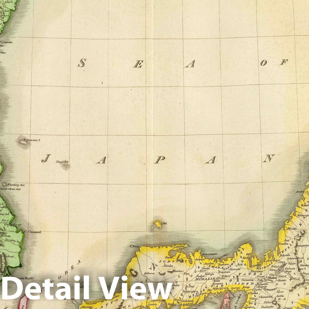 Historic Map : Japan; Korea, Corea and Japan. 1815, Vintage Wall Art ...