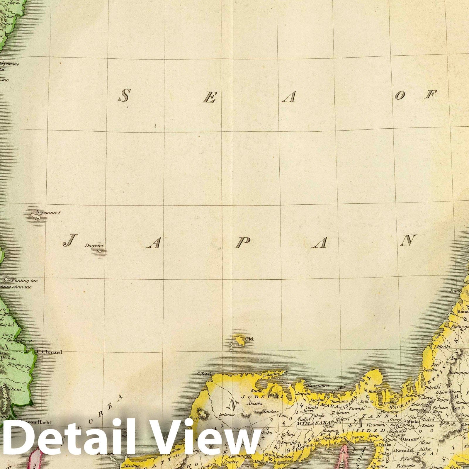 Historic Map : Japan; Korea, Corea and Japan. 1815, Vintage Wall Art ...