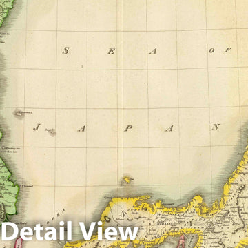 Historic Map : Japan; Korea, Corea and Japan. 1815, Vintage Wall Art ...