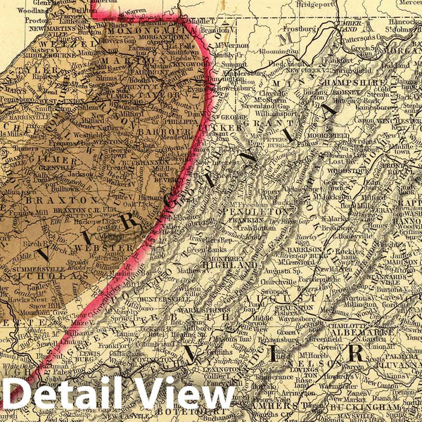 Historic Map : Map Showing The Coal Fields of West Virginia. Drawn & e ...
