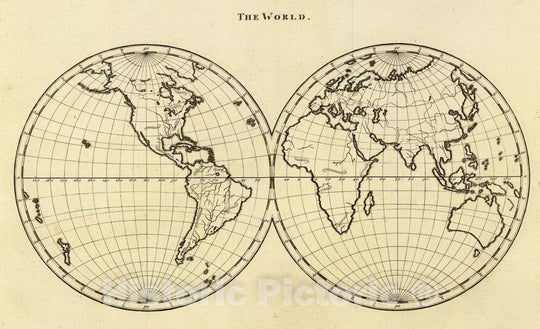 Historic Map : 1804 School Atlas - The World. E.P. del. S.I. Neele scu ...