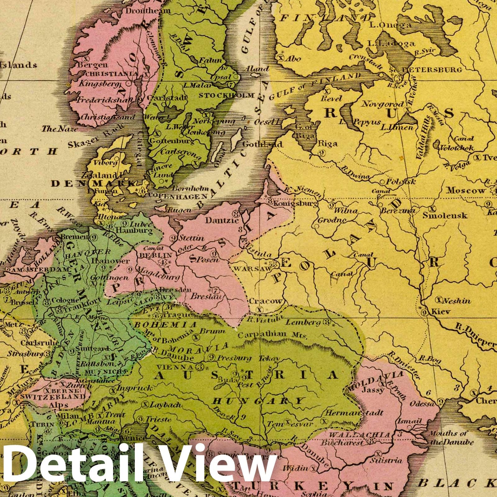 Historic Map : Geographical & statistical map of Europe, adapted to Wo ...