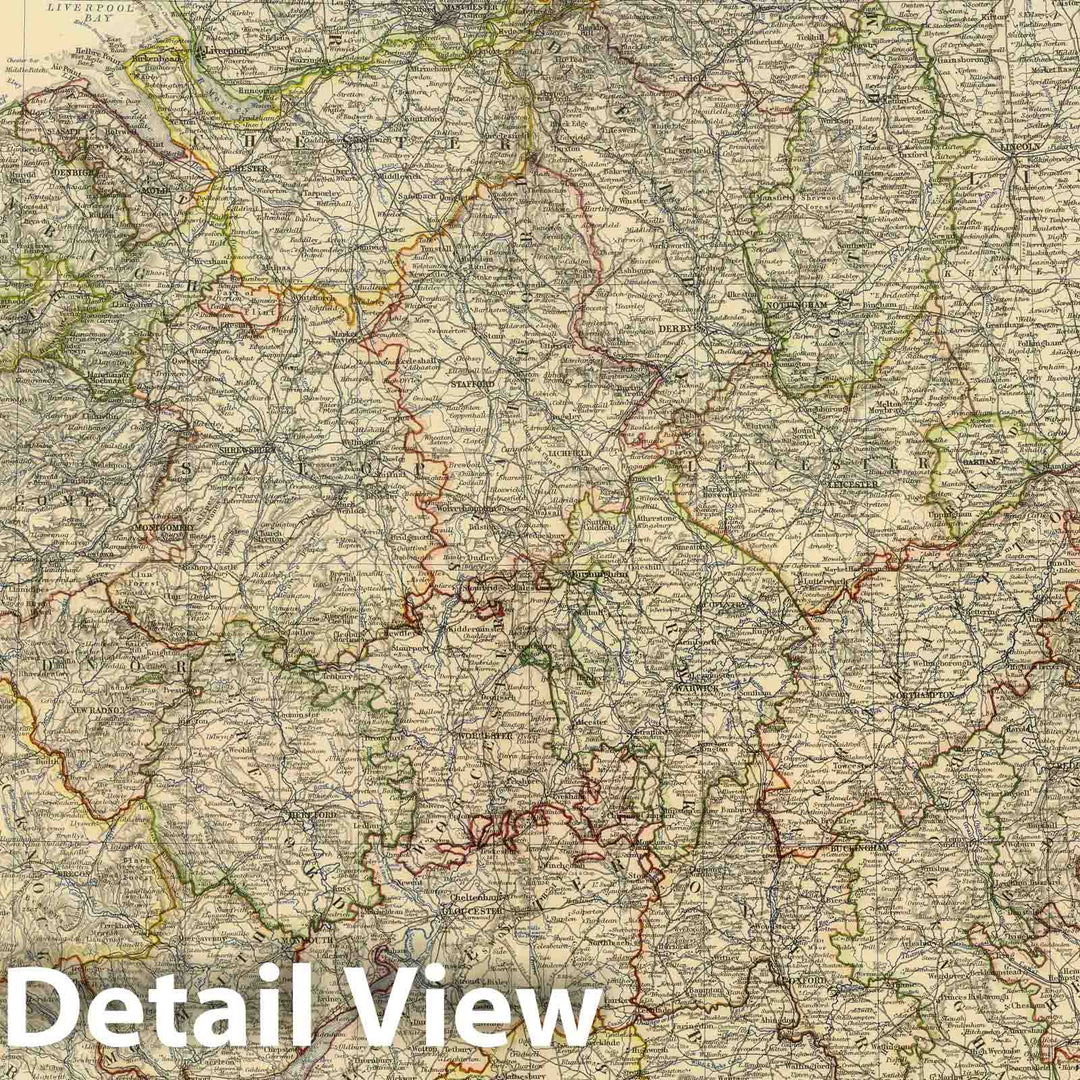 Historic Wall Map : 1879 Composite: England and Wales. - Vintage Wall ...