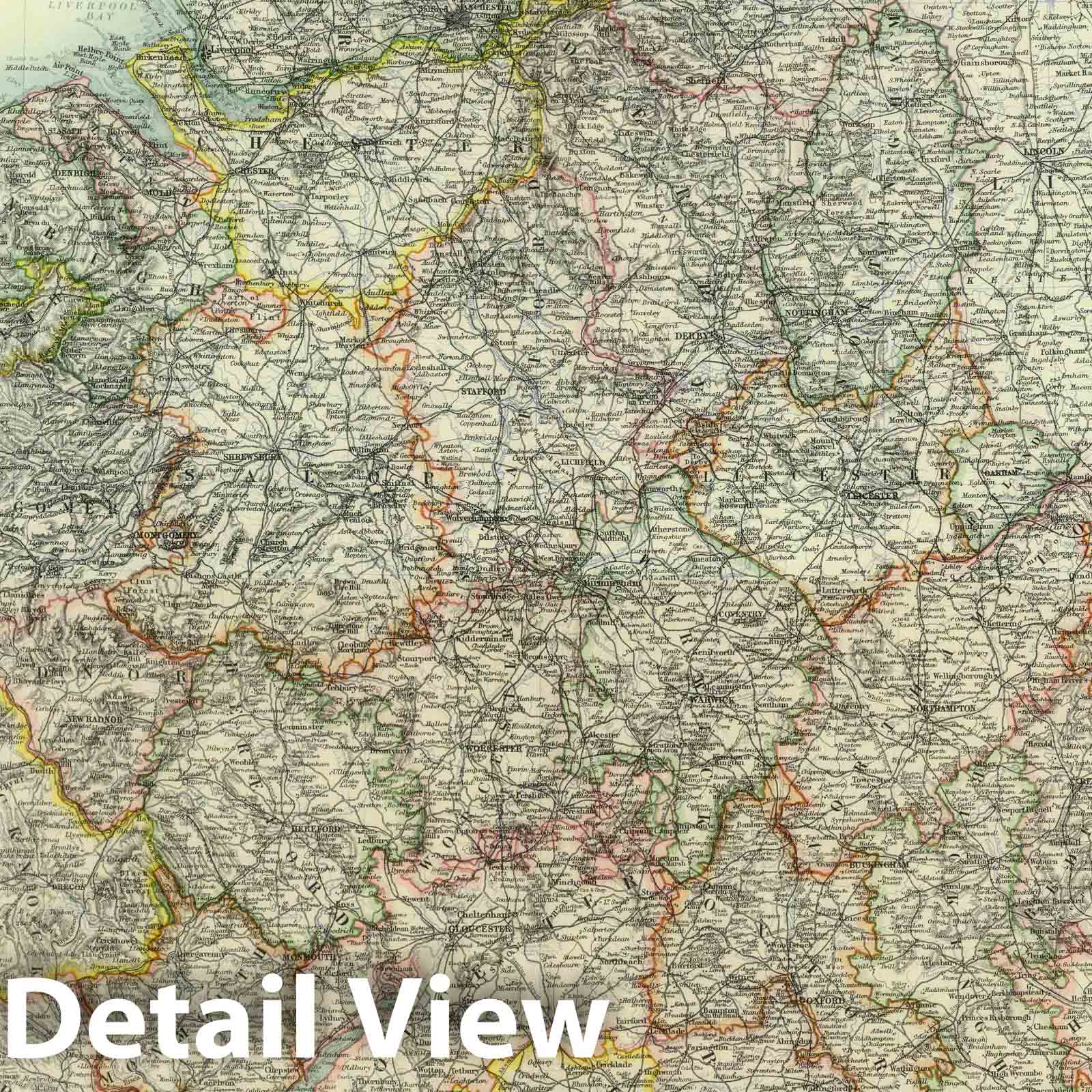 Historic Map : 1893 Composite: England and Wales. - Vintage Wall Art ...