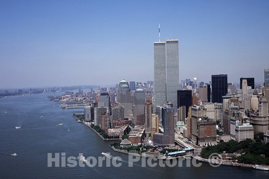 Photo- Aerial View of New York City, in which The World Trade Center T ...
